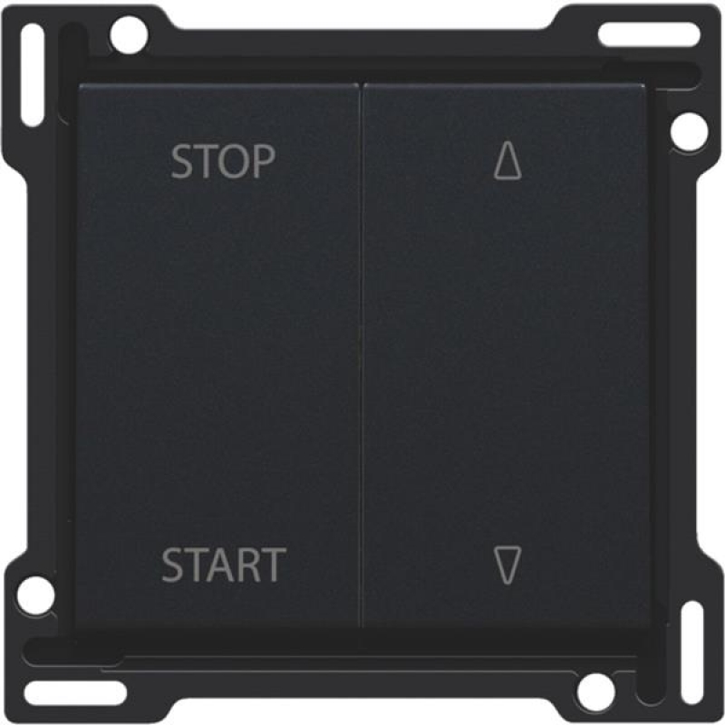 Niko - toets voor rolluikschakelaar 10a 250v ac, niko pure steel black ...